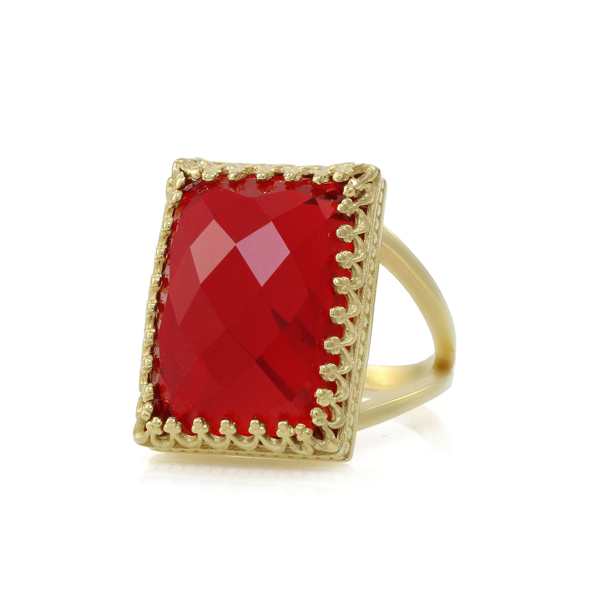 Fine Rectangle Ruby Ring in Gold – Anemone Jewelry